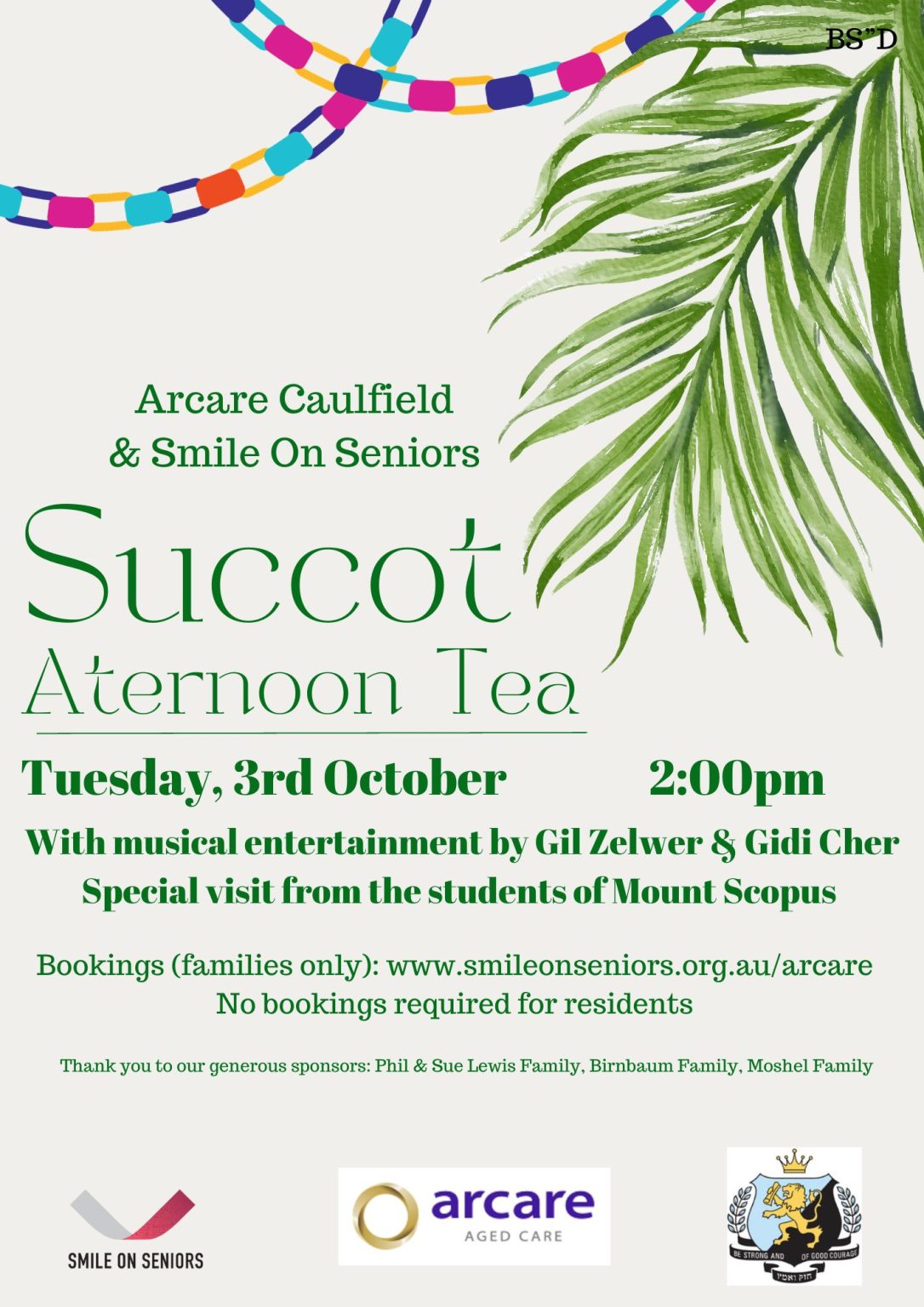 Succot Aternoon Tea
